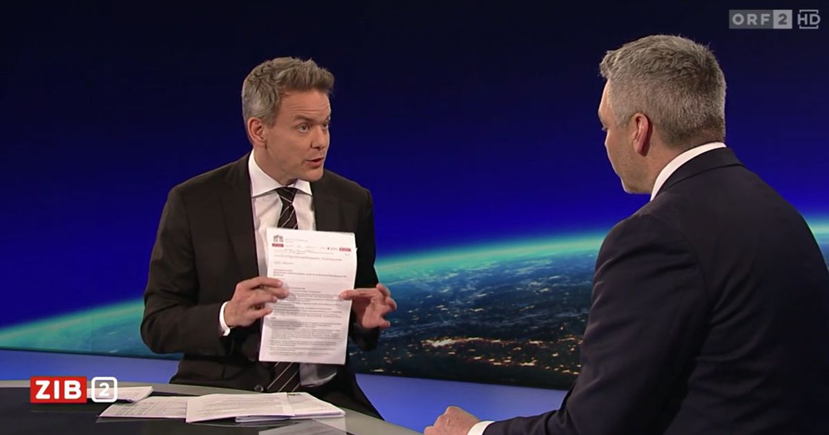 Nehammer in „ZiB 2“ gereizt: „Das ist die Interpretation eines ORF ...