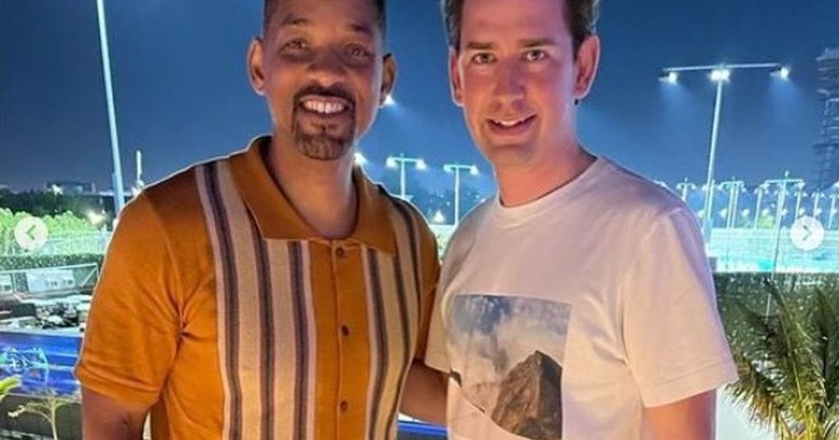 Arm in Arm mit Will Smith: Sebastian Kurz war beim F1-Rennen in Jeddah ...