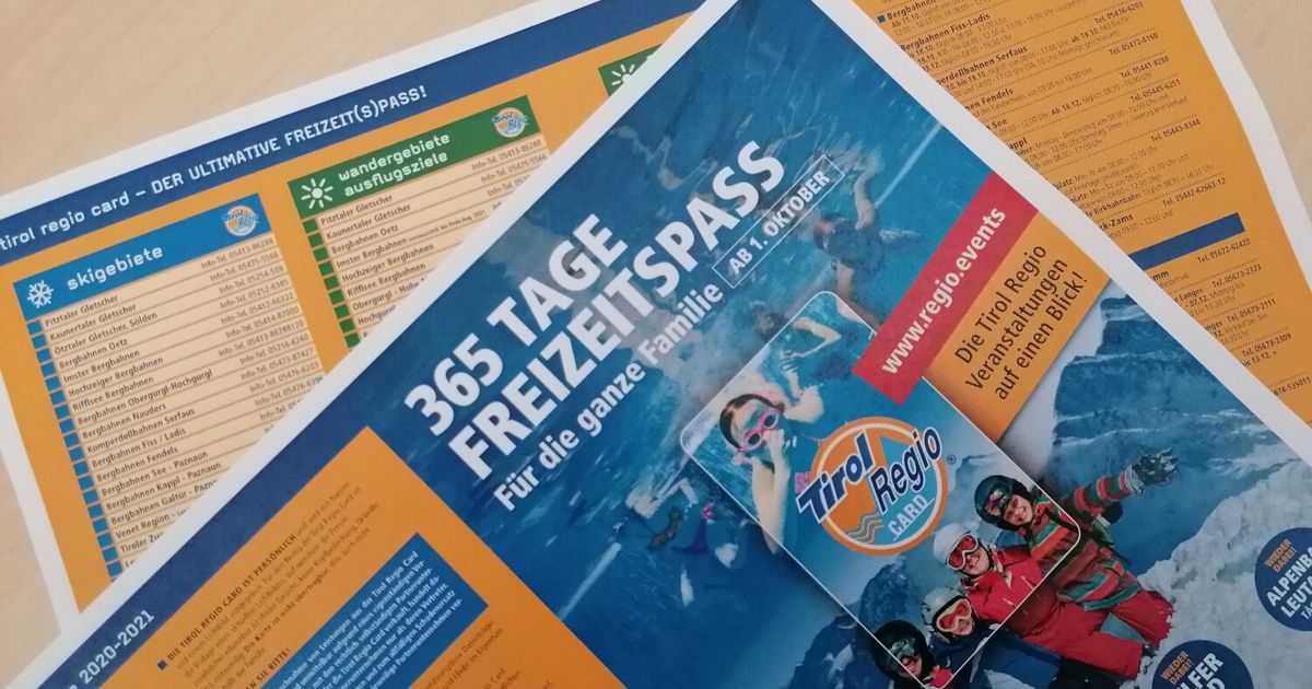 Auch Regio Card Tirol zieht nach: Öffnung für alle, Regulärpreis steigt ...